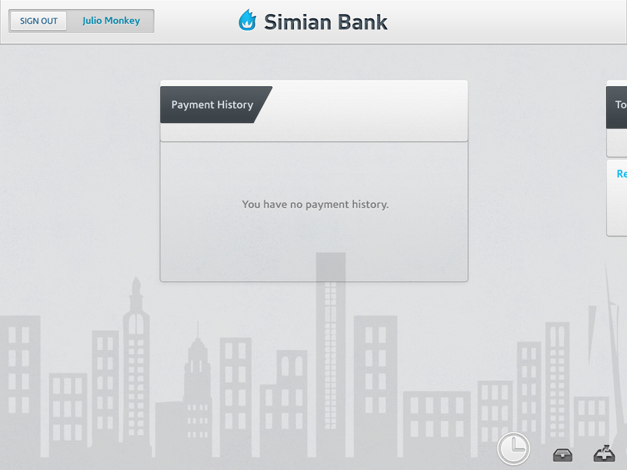 Monkey Republic Design • iPad App Design • San Francisco • Simian Bank